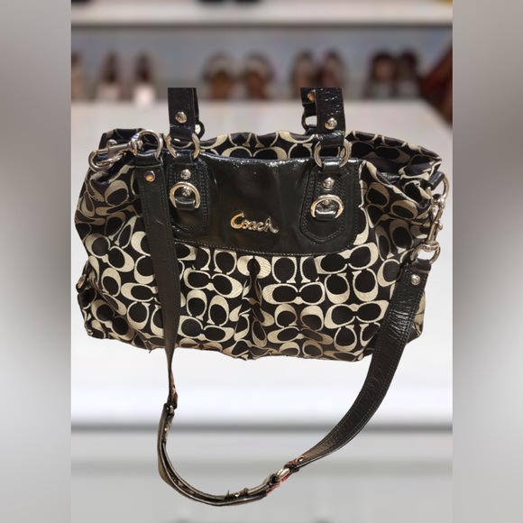 Coach | Bags | Coach Signature Monogram Black Wmatching Jacquard ...